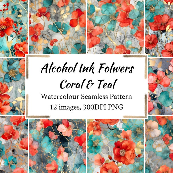 Coral and Teal - Etsy