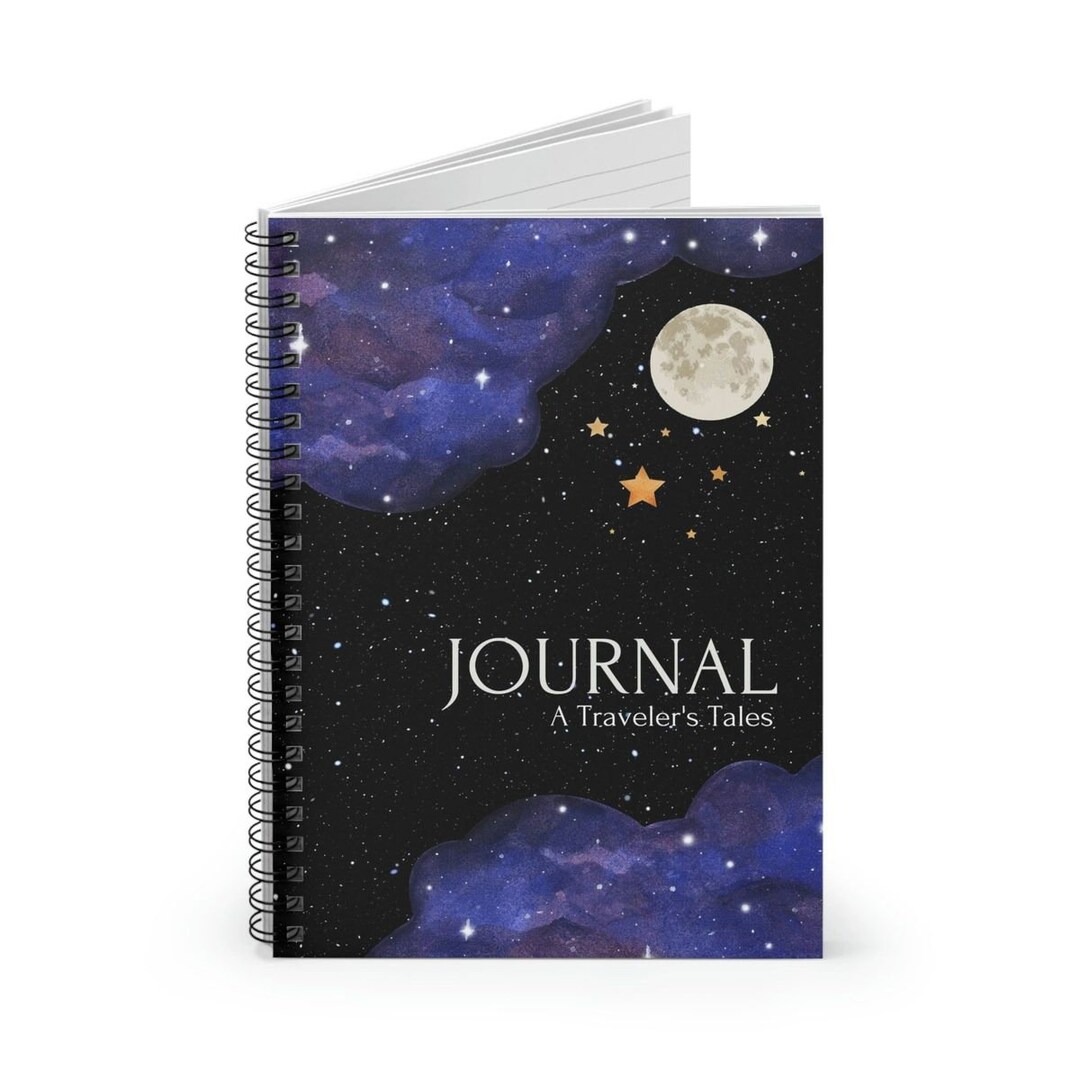 Traveler's Tales Journal Starry Night Sky Spiral Notebook Ruled Line - Etsy