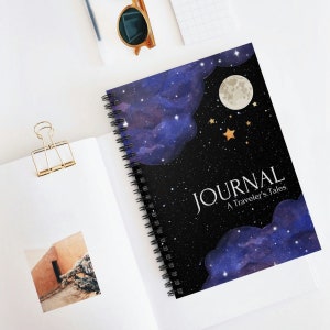 Traveler's Tales Journal Starry Night Sky Spiral Notebook Ruled Line - Etsy