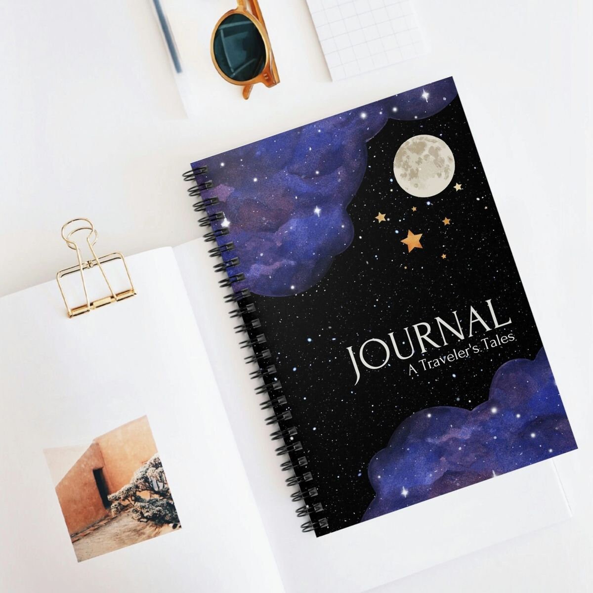 Traveler's Tales Journal Starry Night Sky Spiral Notebook Ruled Line - Etsy