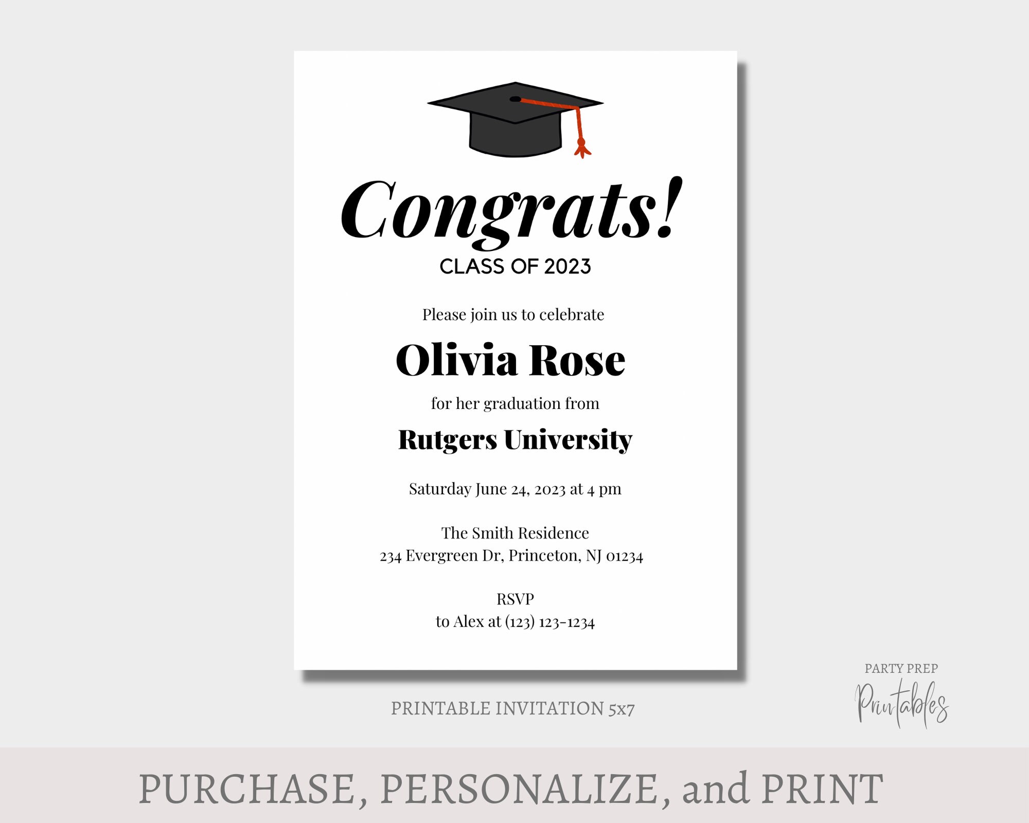 Graduation Party Invitation, Class of 2023, Grad Party Invite ...