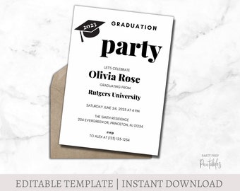 Graduation Party Invitation, Class of 2023, Grad Party Invite ...