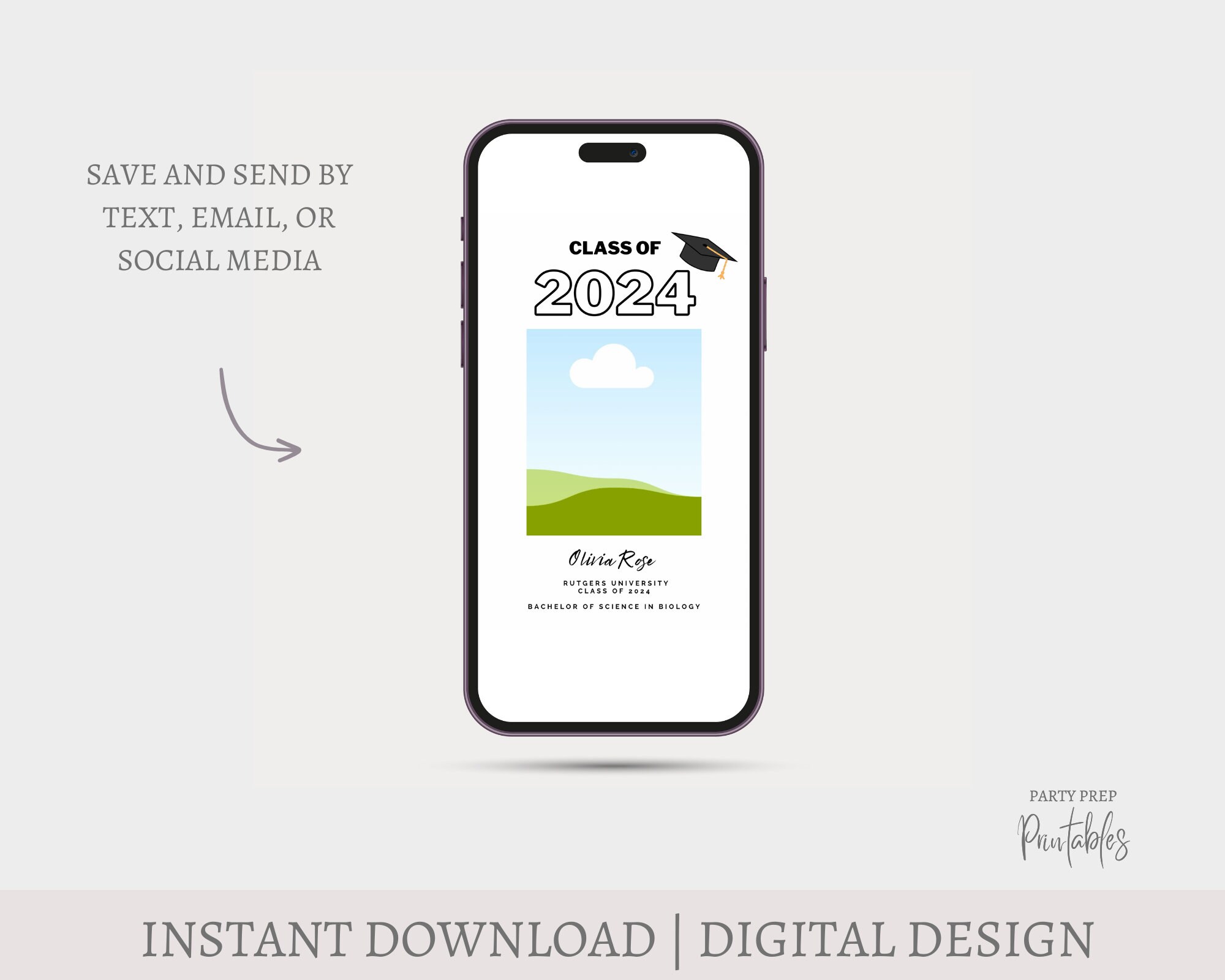 Graduation Announcement, Class of 2024, Announcement Template ...