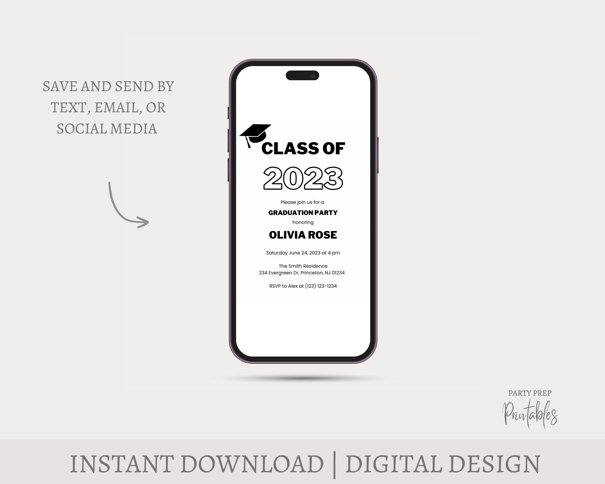 Graduation Party Invitation, Class of 2023, Grad Party Invite ...