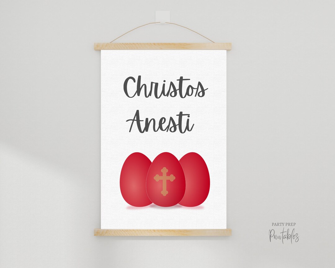 Greek Easter Poster, Greek Easter Greeting, Kalo Pascha, Christos ...