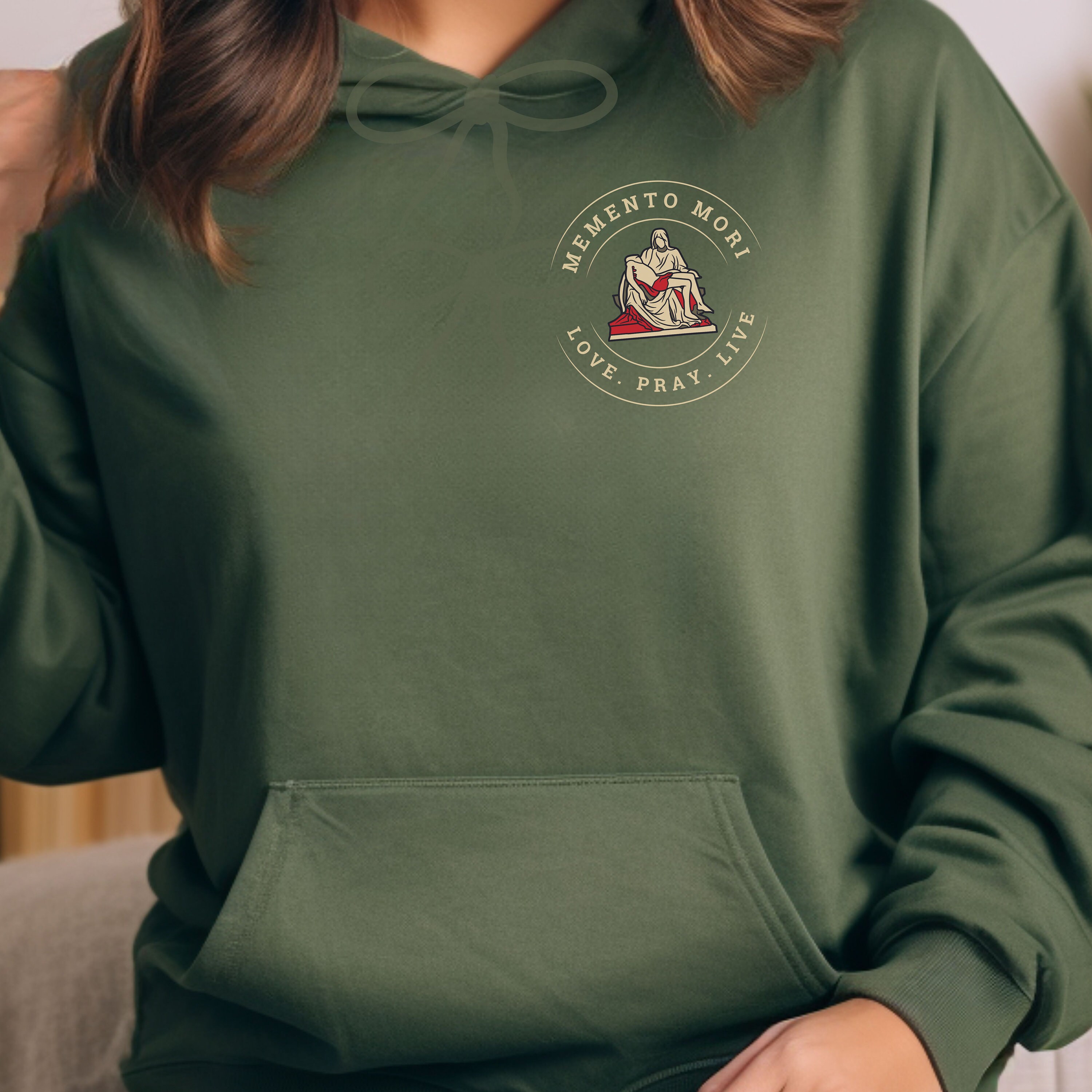 Pieta and Memento Mori Hoodie, Catholic Lenten Hoodie, Passion of ...