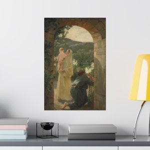 Holy Family by Their Home, Holy Family Poster, Jesus Mary and Joseph ...