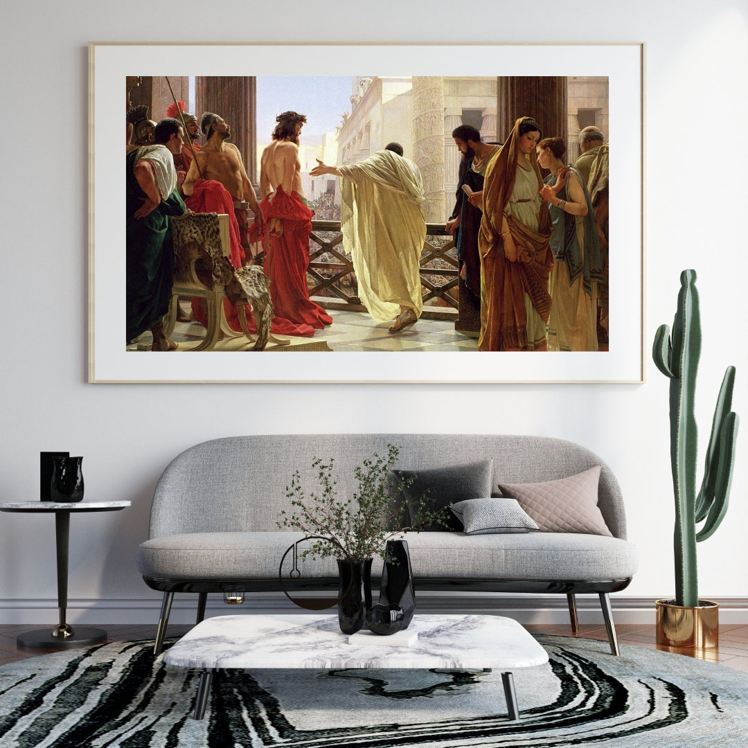 Ecce Homo Behold the Man Art Print, Famous Christian Painting Vintage ...