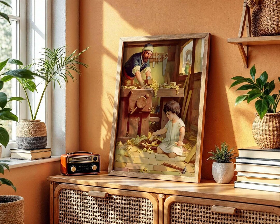 Child Jesus and St. Joseph Terror of Demons Poster, Son of a Carpenter ...
