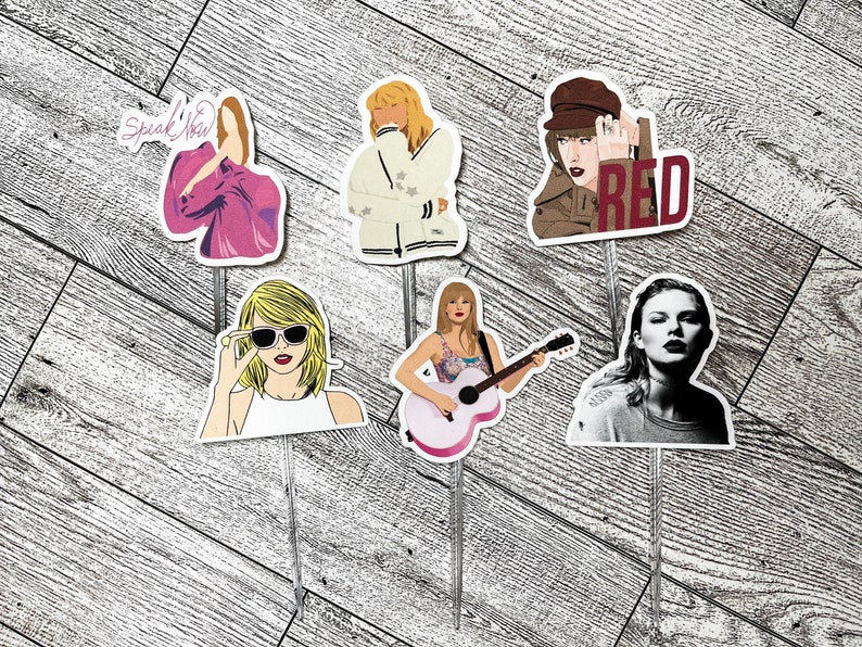 Taylor Swift Cupcake Toppers Taylor Swift Birthday Taylor - Etsy
