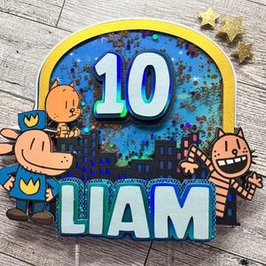 Dog Man Cake Topper, Custom Dog Man Topper, Dog Man Birthday, Dog Man ...