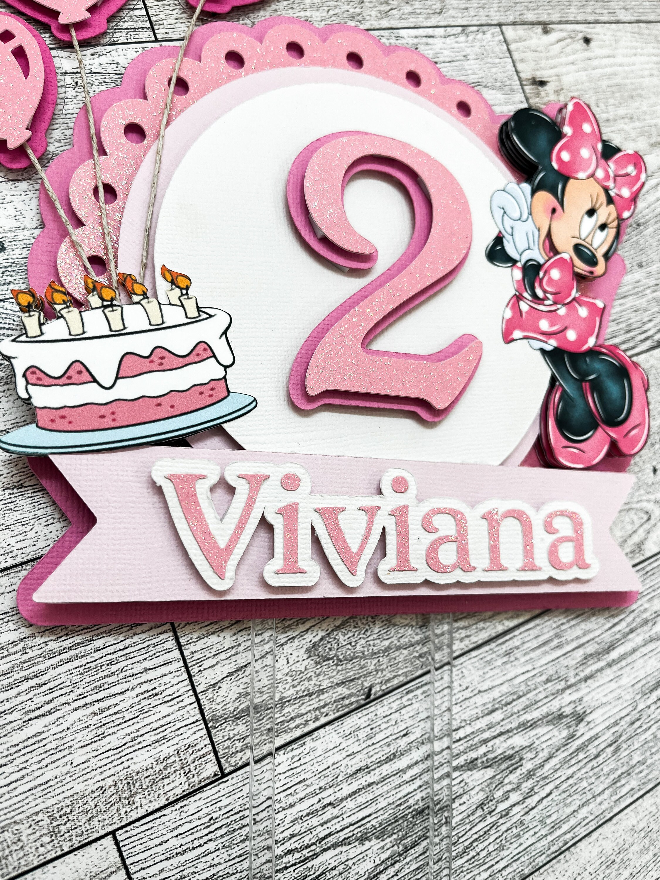 Minnie Mouse Cake Topper Custom Minnie Mouse Topper Minnie - Etsy