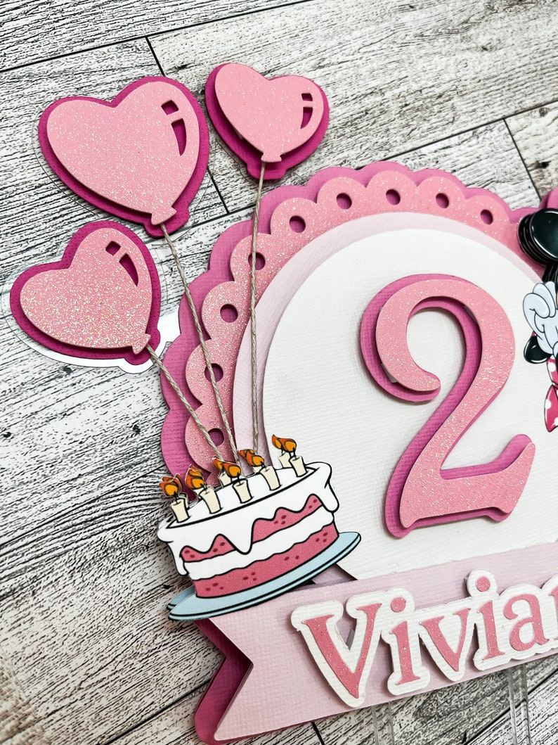 Minnie Mouse Cake Topper Custom Minnie Mouse Topper Minnie - Etsy