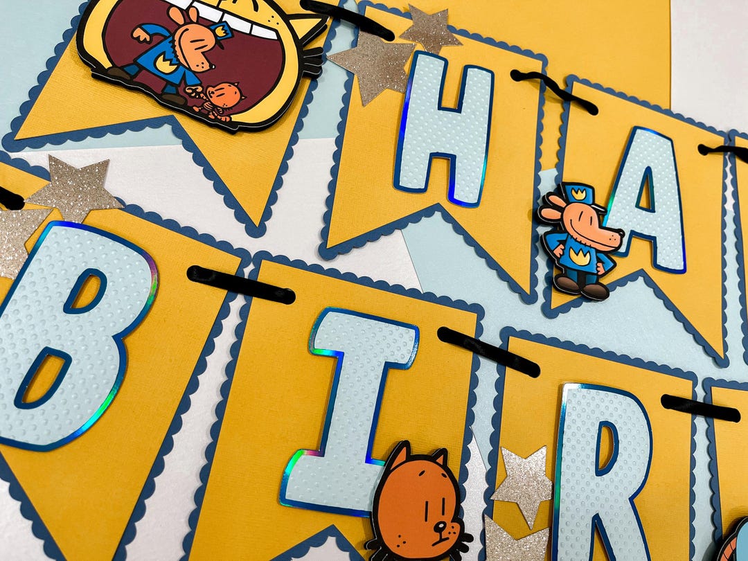 Dog Man Banner, Custom Dog Man Banner, Dog Man Birthday, Dog Man Party ...