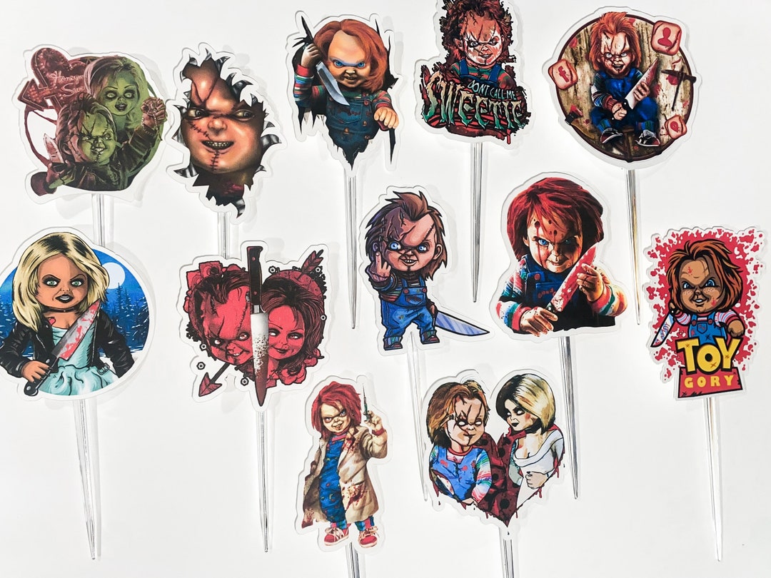 Chucky Cupcake Toppers Bride of Chucky Horror Cupcake - Etsy