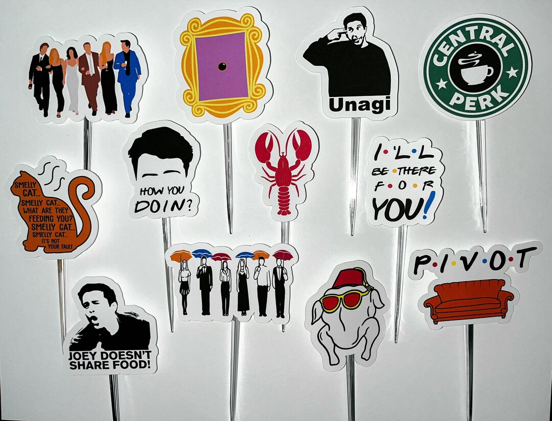 Friends Cupcake Toppers Friends Birthday Friends Cake Topper - Etsy