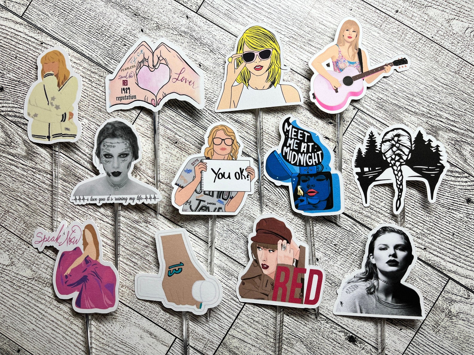 Taylor Swift Cupcake Toppers, Taylor Swift Birthday, Taylor Swift Party ...