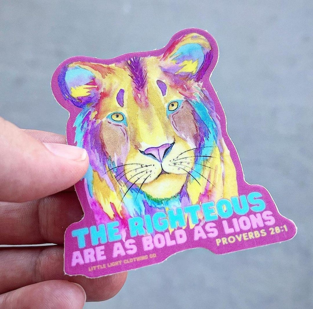 The Righteous Are as BOLD as Lions Proverbs Bible Verse Christian Vinyl ...