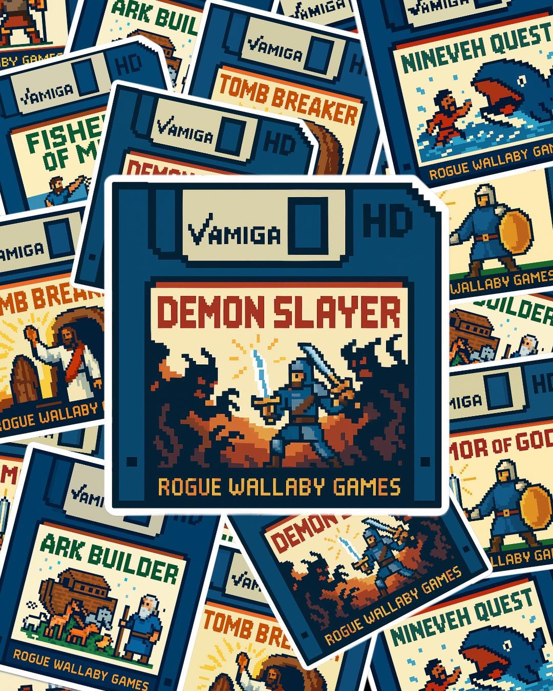 Demon Slayer | Bible Verse Story | Christian Pixel Retro Gamer Floppy ...