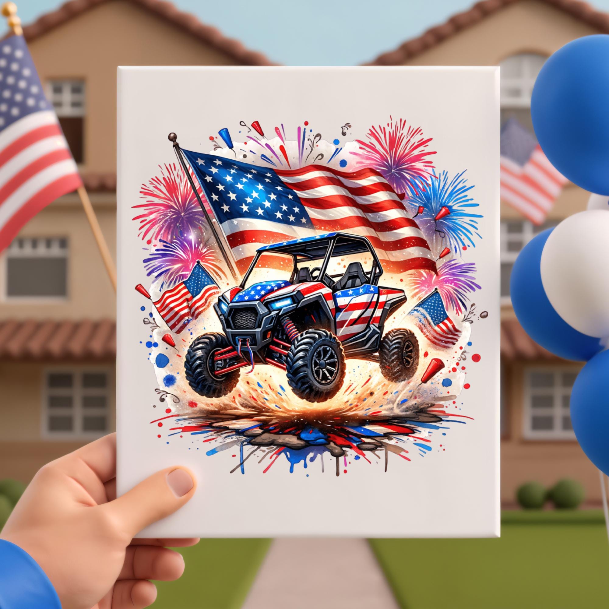 Patriotic UTV RZR PNG: American Flag Mud Sublimation (digital Download ...