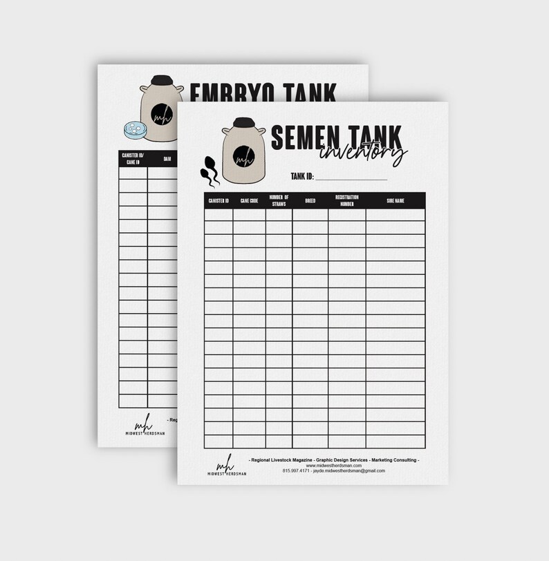 Tank Inventory Sheet Replacements - Etsy