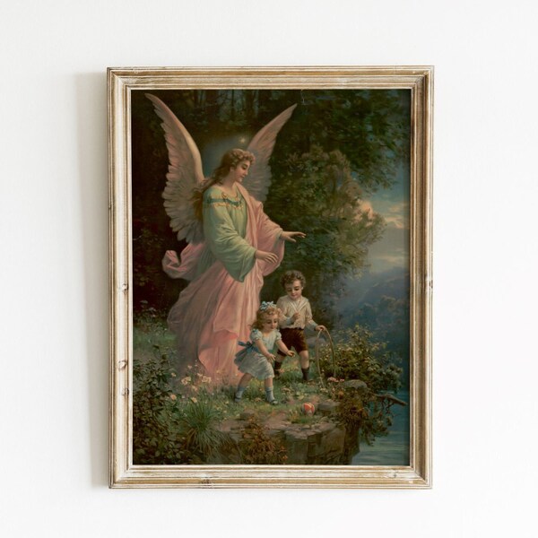 Guardian Angel With Child Painting - Etsy