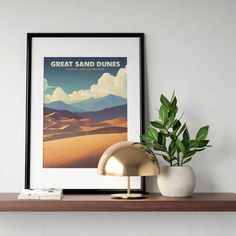 Great Sand Dunes National Park Vintage-style Travel Poster Wall Art - Etsy