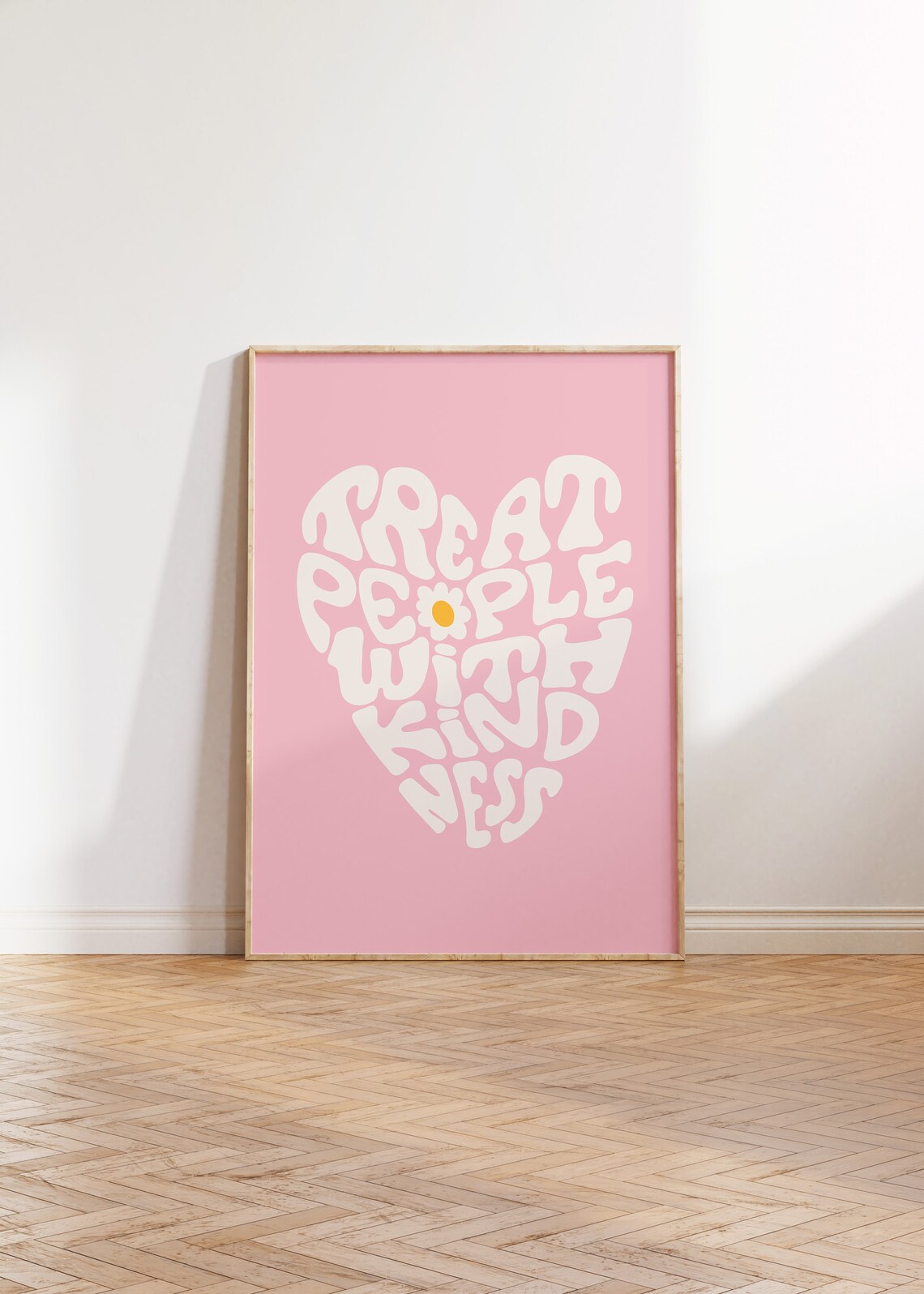 Treat People With Kindness Heart Digital Download Poster Print, Trendy ...