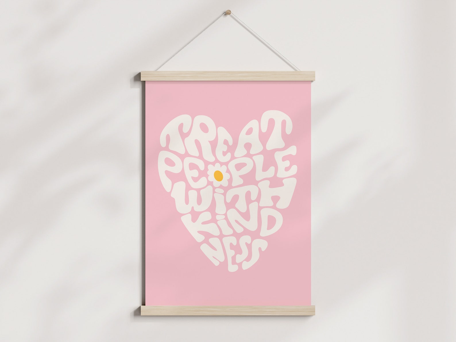 Treat People With Kindness Heart Digital Download Poster Print, Trendy ...