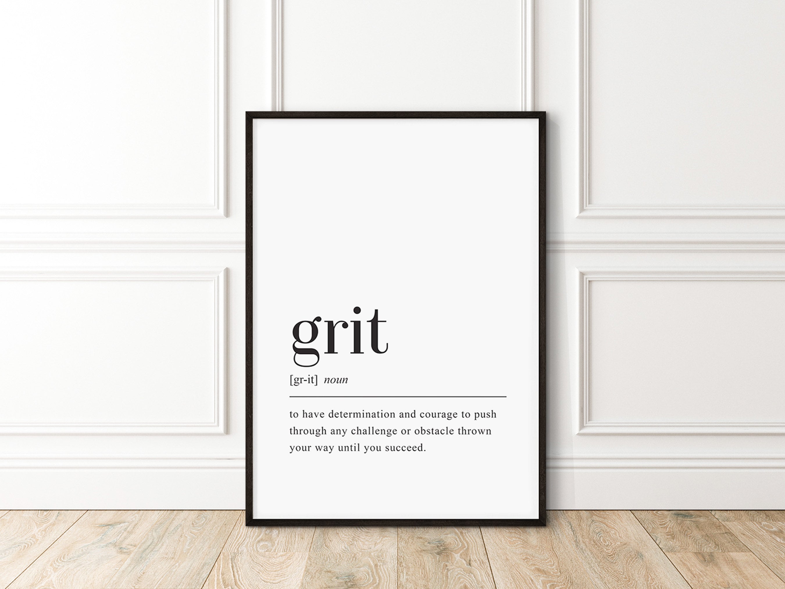 Grit Printable Wall Art, Dorm, Office, Gym, Motivational Quote Poster ...