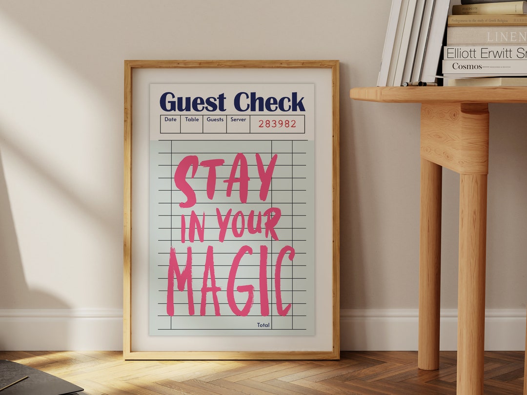Stay in Your Magic Gift Certificate Trendy Wall Art Printable, Preppy ...