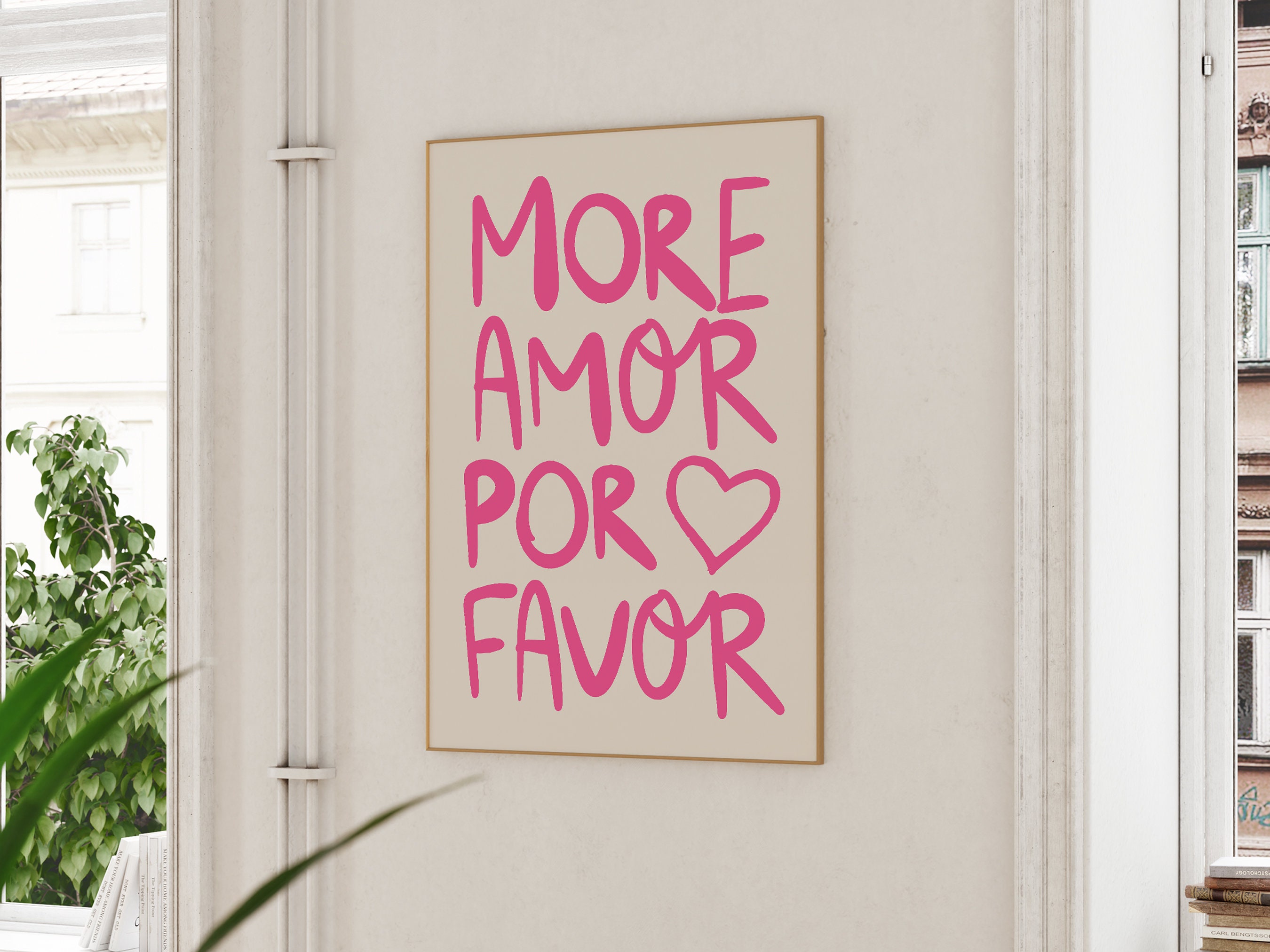 More Amor Por Favor Wall Art Print, Trendy Retro Poster Instant ...