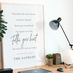 Follow Your Heart Wall Art Printable, Motivational Quote Poster ...