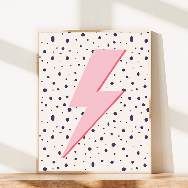 Preppy Lightning Bolt Wall Art - Etsy Singapore
