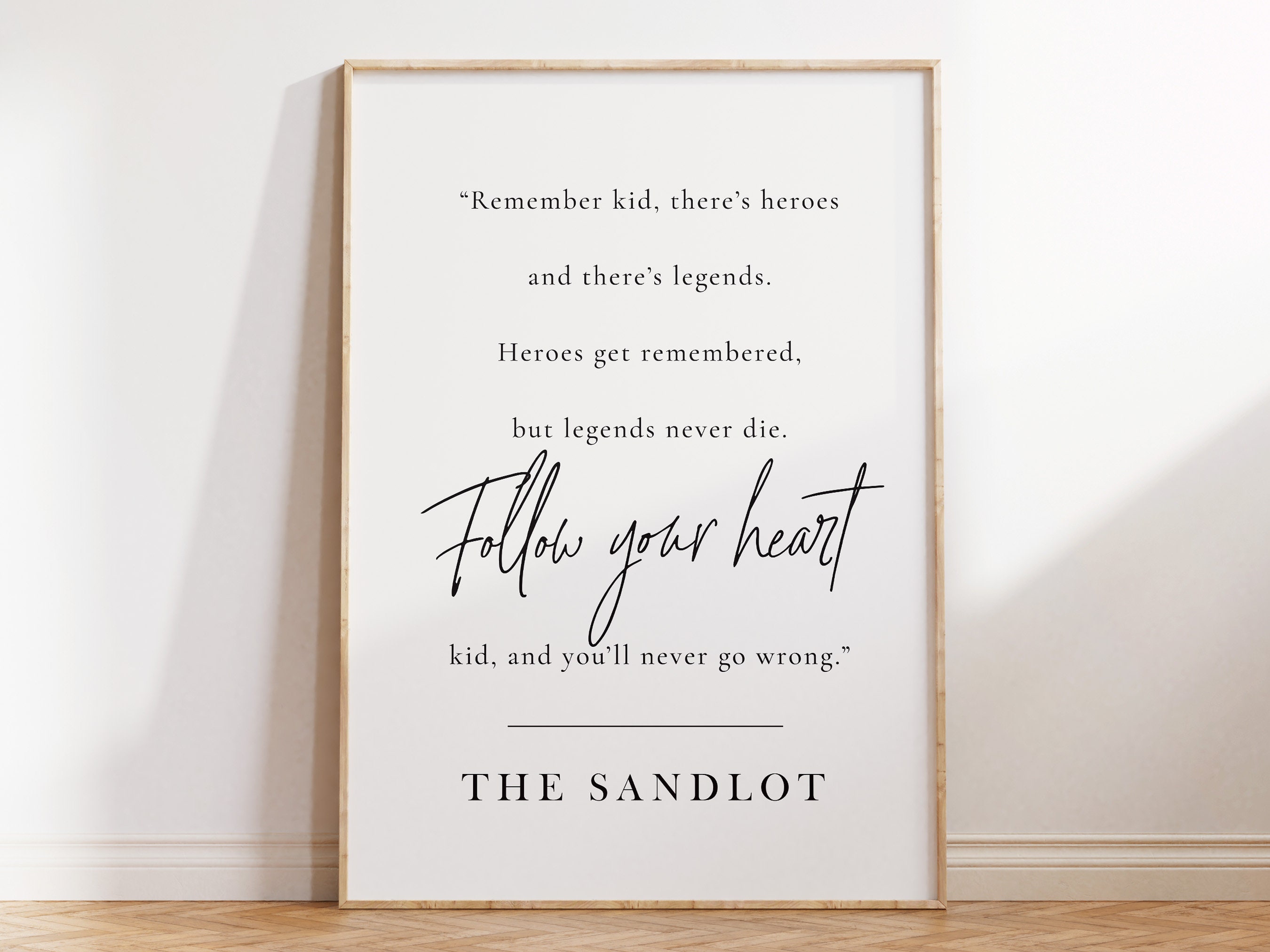 Follow Your Heart Wall Art Printable, Motivational Quote Poster ...