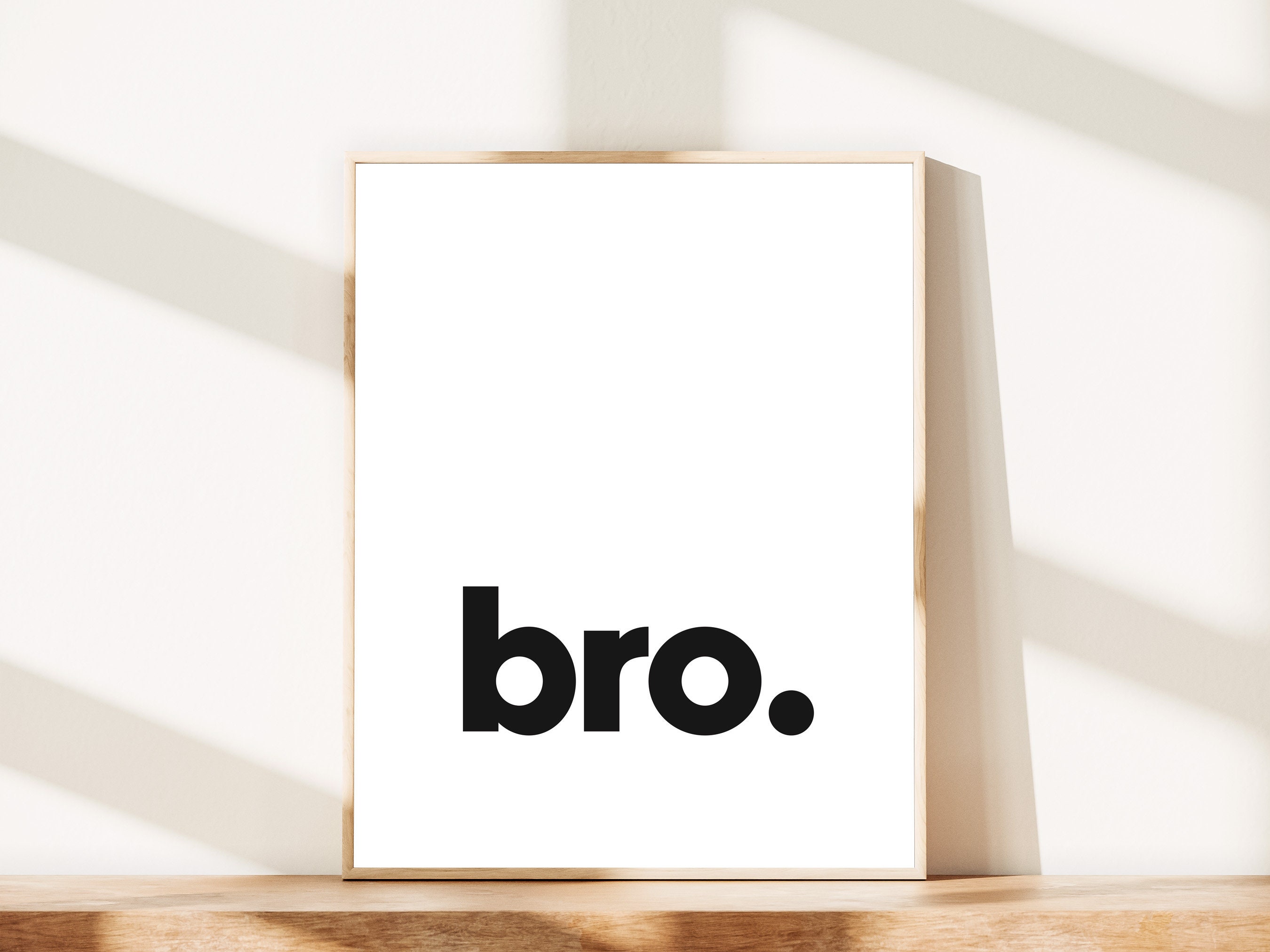 Trendy Bro Printable Poster, Simplistic Bro Modern Wall Art Printable ...