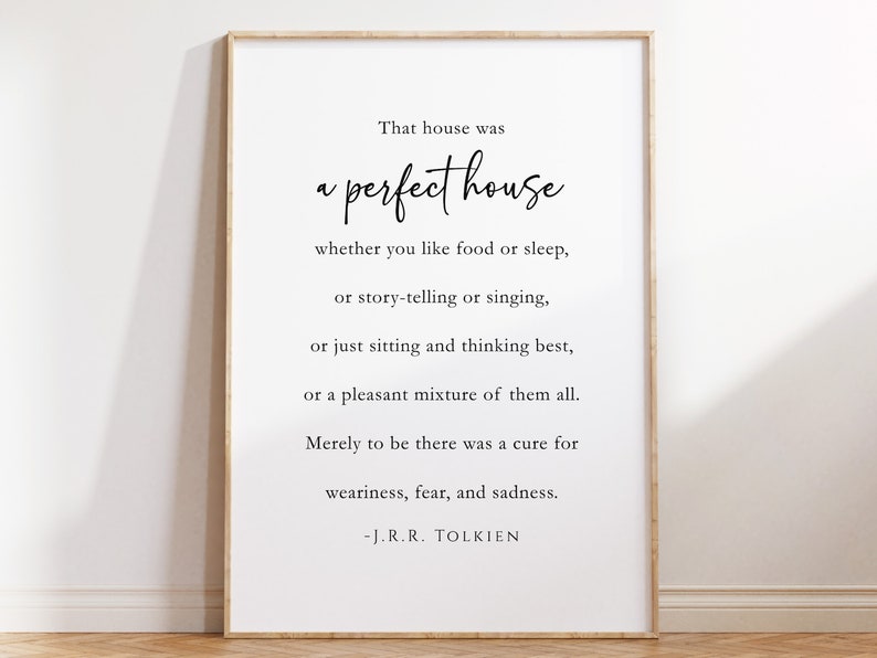 That House Was a Perfect House Quote Wall Art Printable, Instant ...