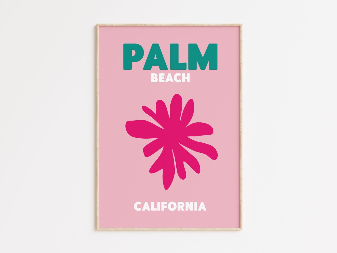 Preppy Room Decor, Palm Beach Printable Wall Art, Instant Download ...