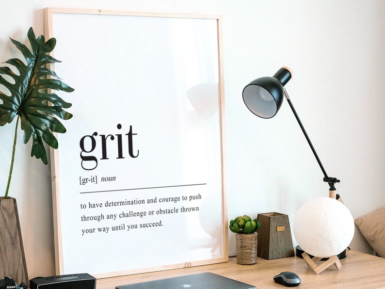 Grit Printable Wall Art, Dorm, Office, Gym, Motivational Quote Poster ...
