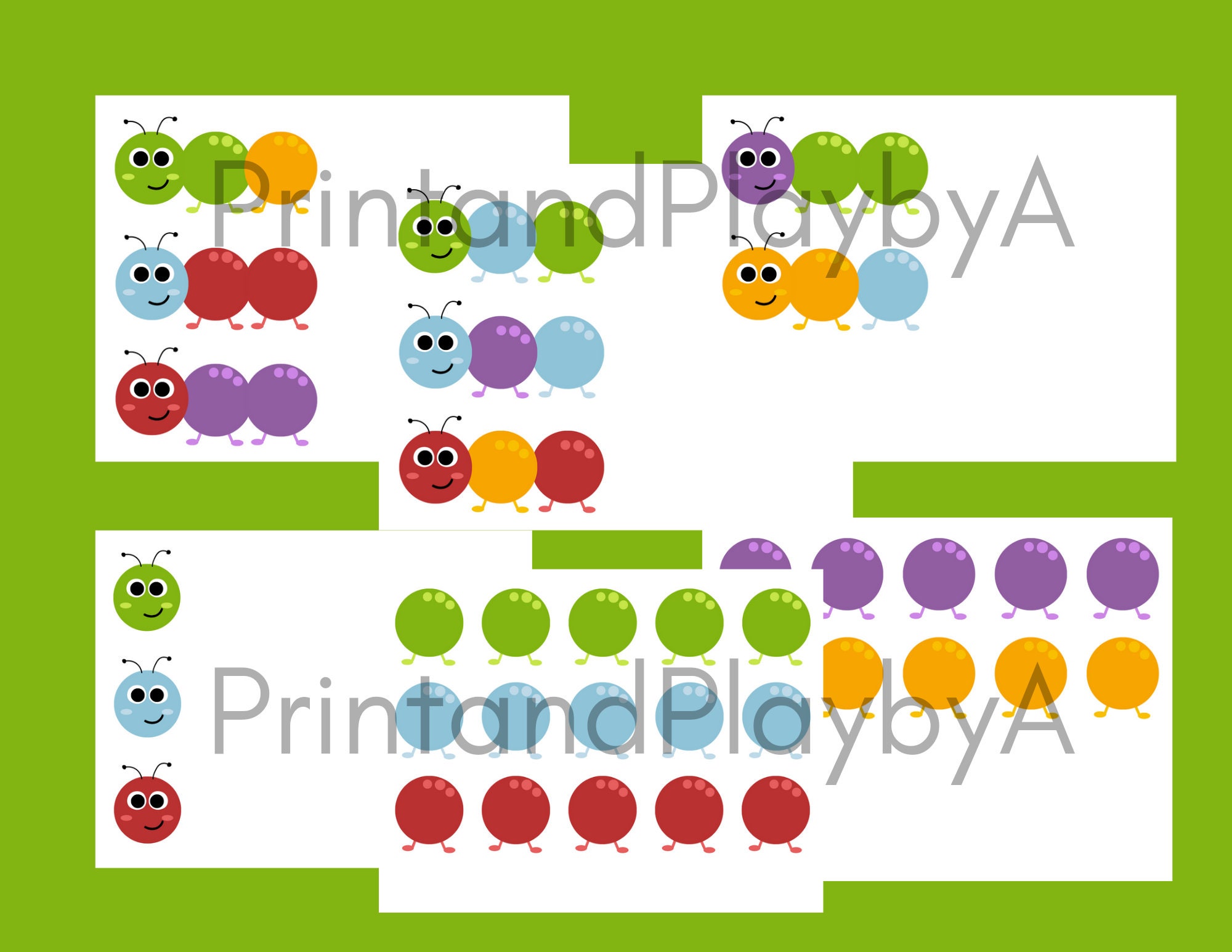 Bug Print and Play Pack (digital File) - Spring - Summer - Printable ...