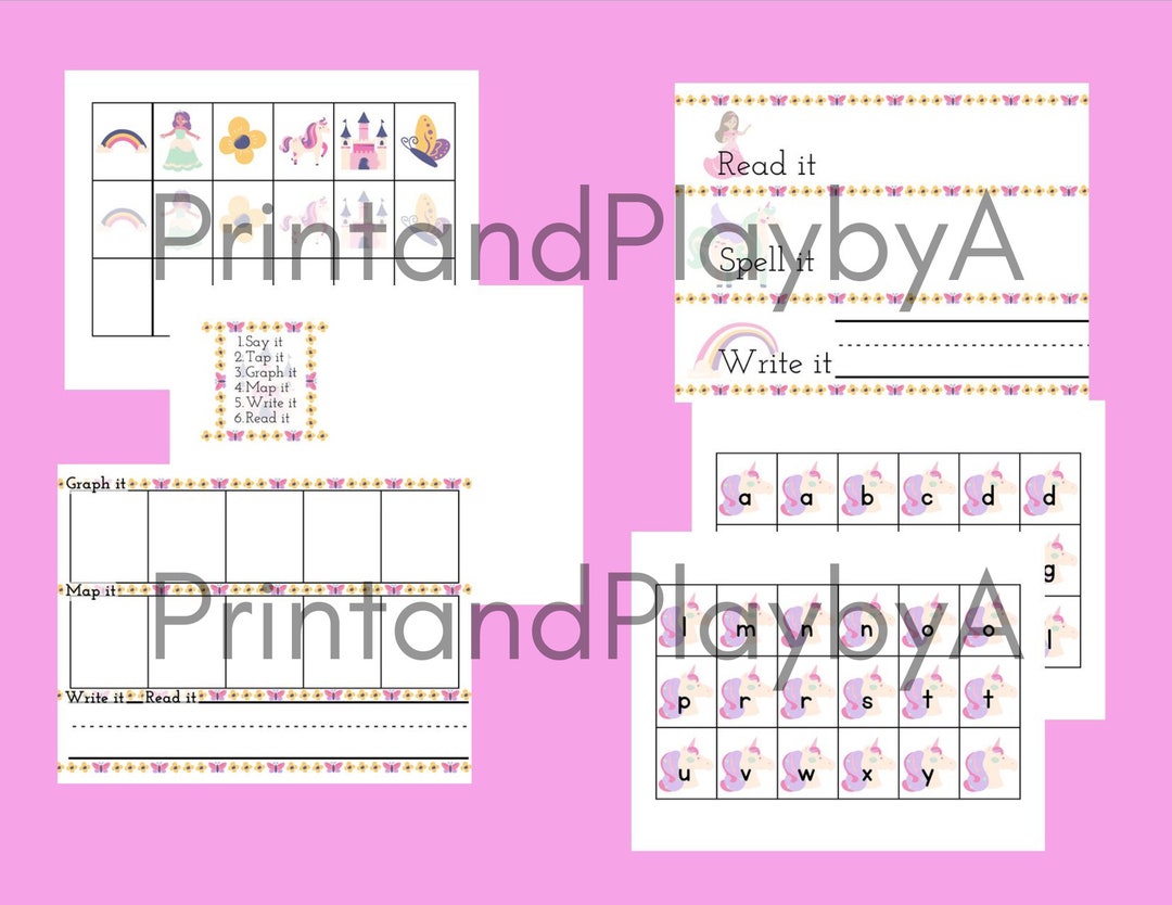 Unicorn & Princess Dolch Sight Word Practice Printable - Etsy