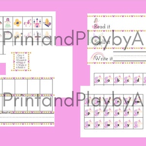 Unicorn & Princess Dolch Sight Word Practice Printable (digital File ...