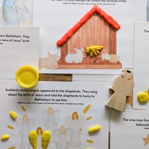 Christmas Story Playdough Mats | Printable | Jesus' Birth | Jesus is ...