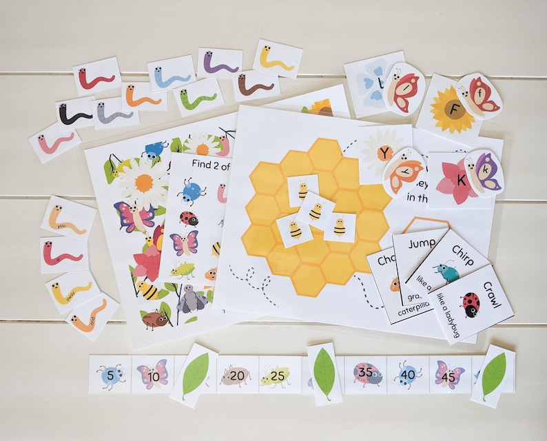 Bug Print and Play Pack (digital File) - Spring - Summer - Printable ...
