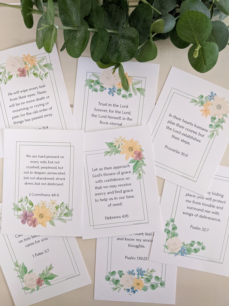 Comfort Scripture Cards Printable | Grief - Hope - Bible Passages ...