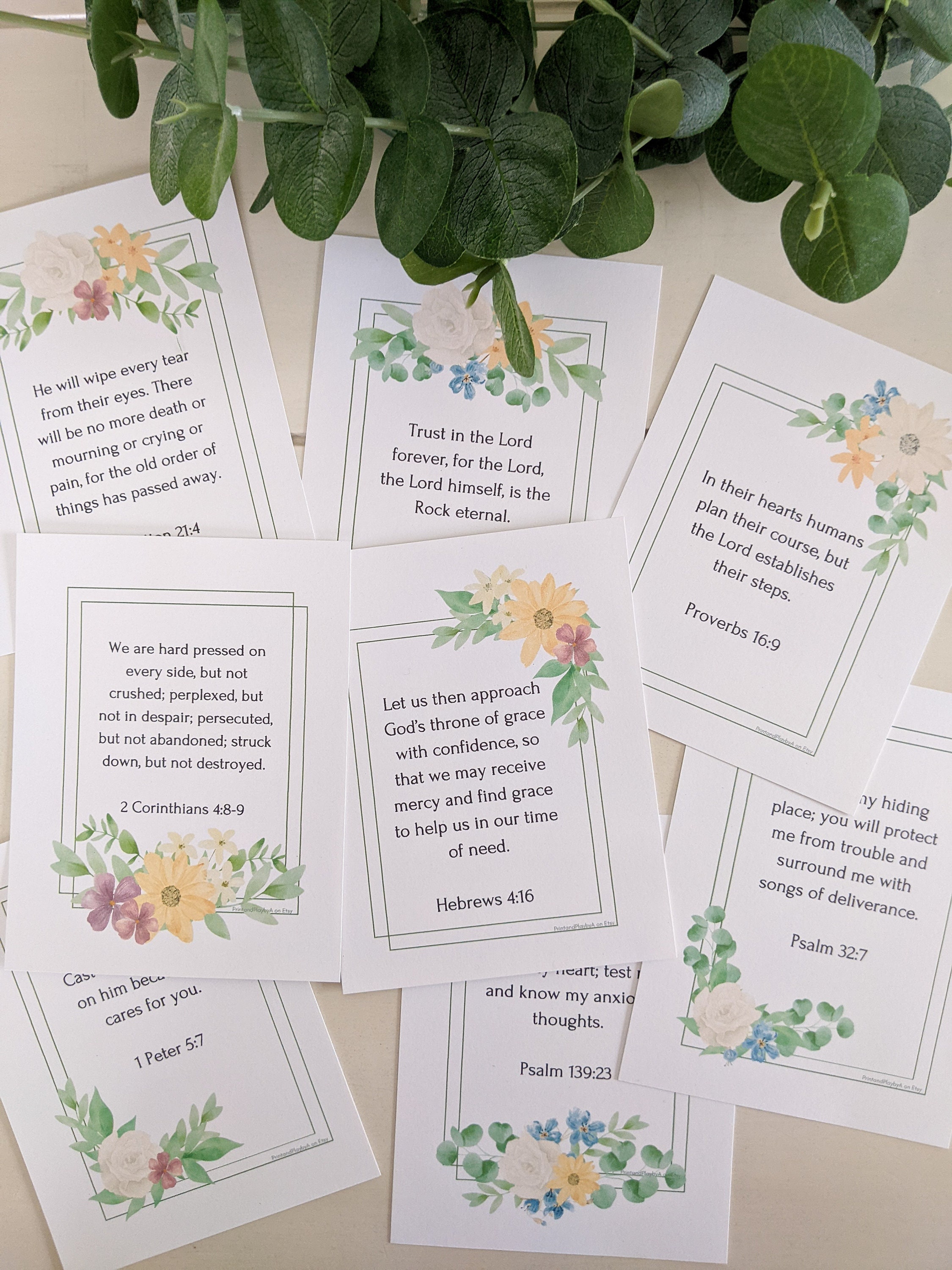 Comfort Scripture Cards Printable | Grief - Hope - Bible Passages ...