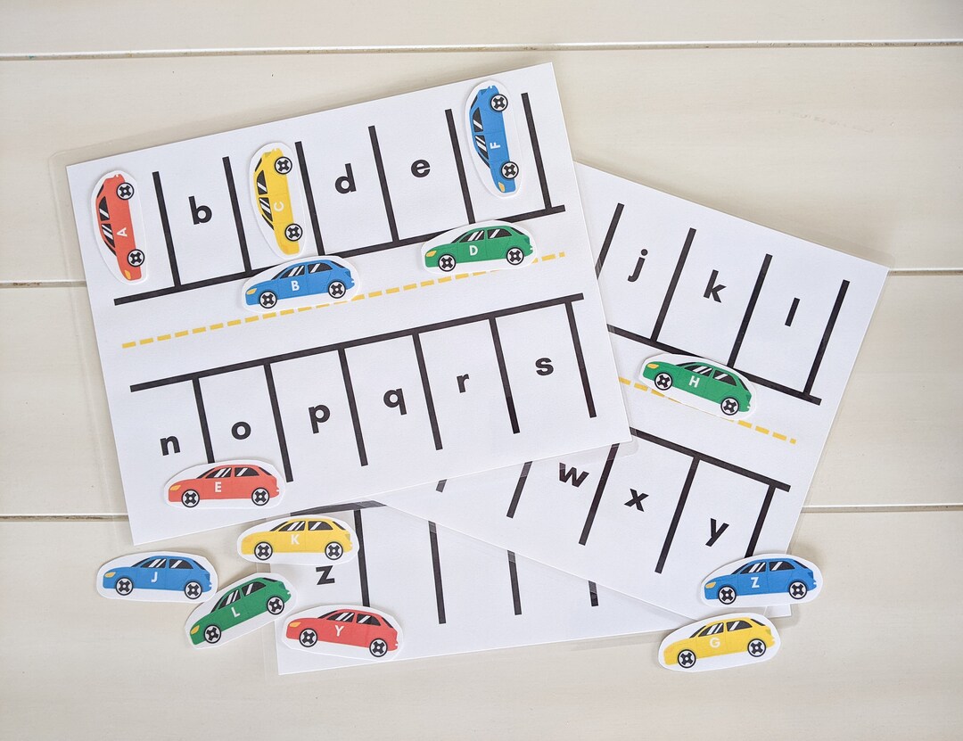Car Parking Upper and Lowercase Letter Match Printable (digital File ...