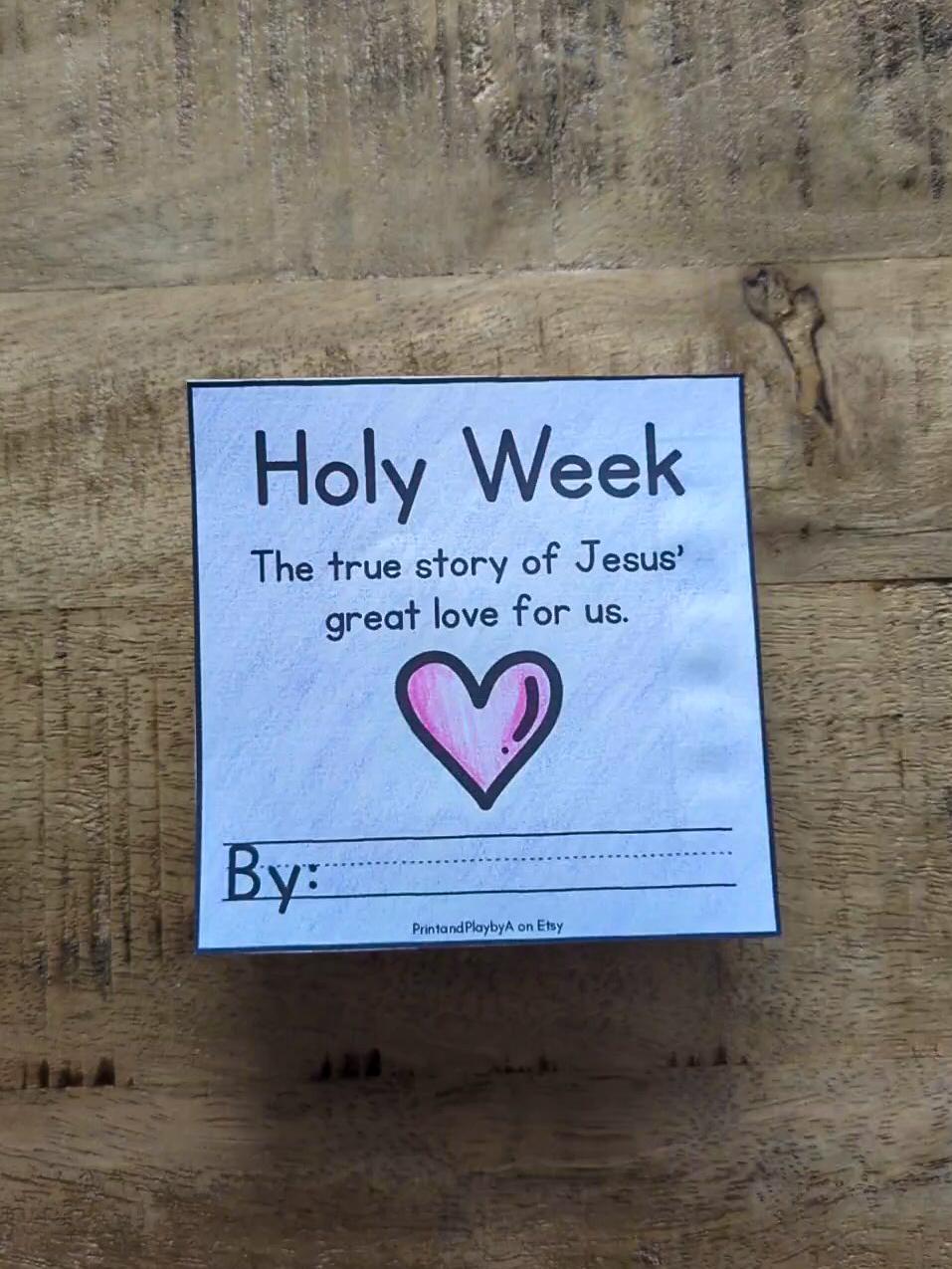 Holy Week Printable Book Activity | Easter Story | Sunday School ...