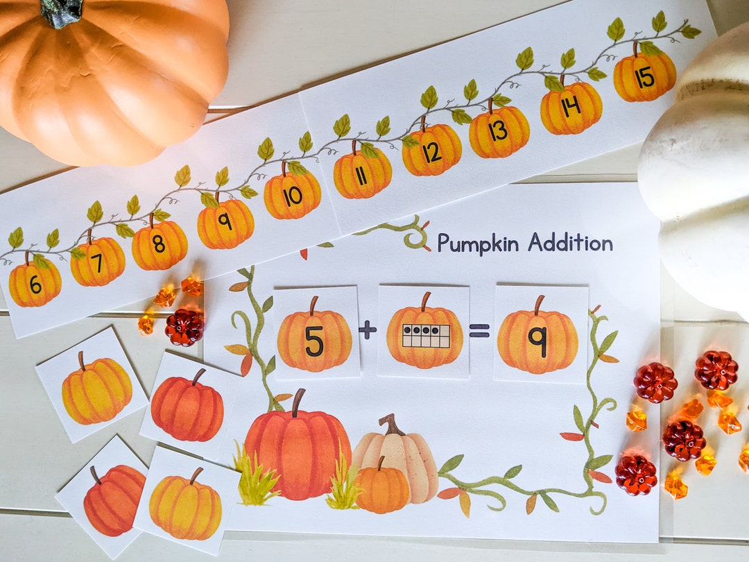Pumpkin Letters and Numbers Printable PDF - Preschool - Fall - Counting ...