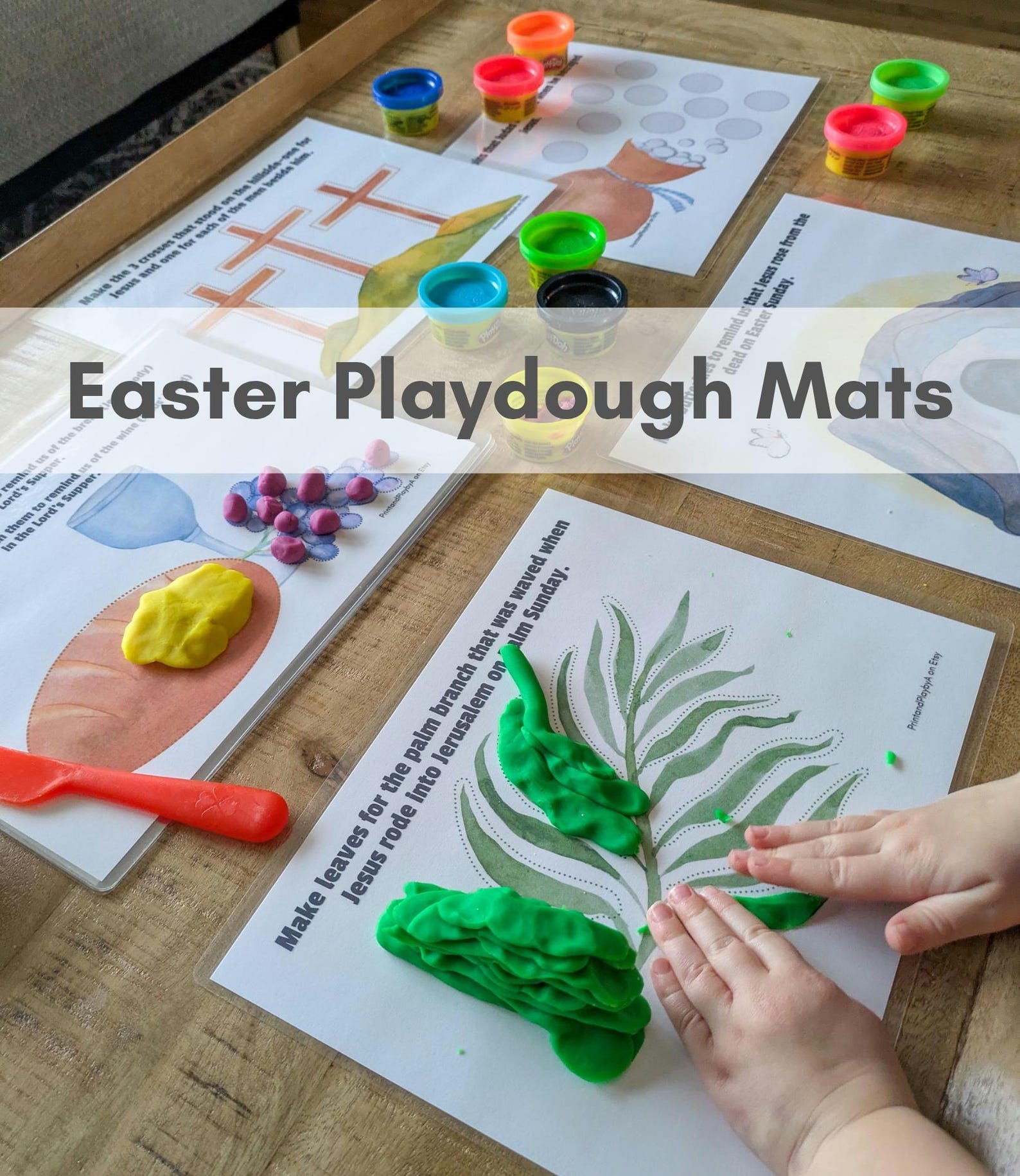 Easter Playdough Mats Printable | Holy Week Activity (PDF) Sensory ...